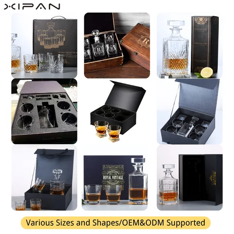 Buy Xipan Elegant Luxury Retro Whiskey Bottle Decanter Wine Glass Gift ...