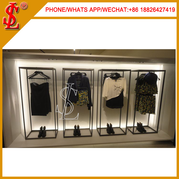 Buy Zara Clothes Shop Store Powder Coated Clothing Racks Display ...