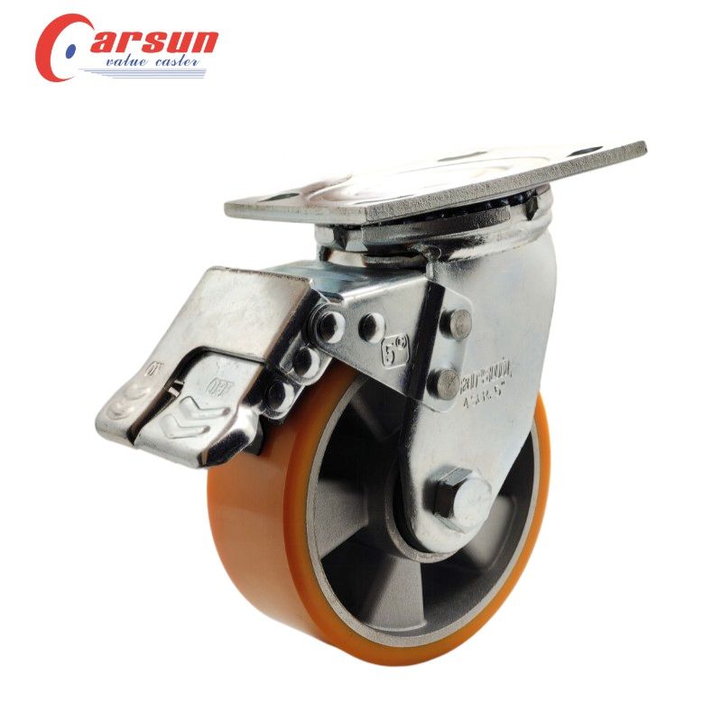 Buy Heavy Industrial Casters With 5-inch Aluminum Core Polyurethane ...