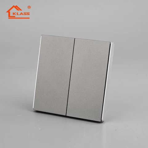 Buy 2 Gang 2 Way Switch Standard Classical Black Wall Switch Commercial ...