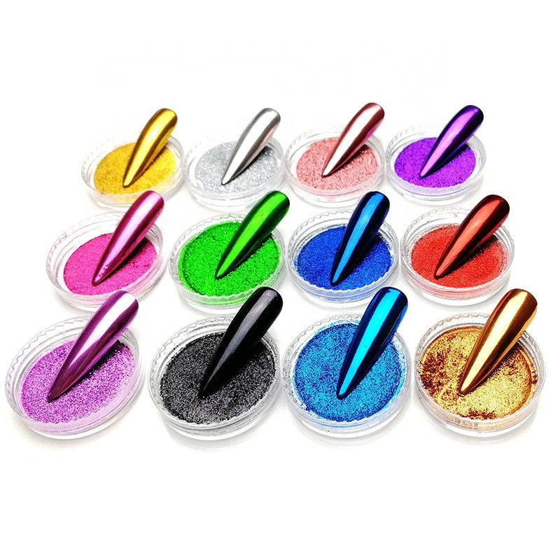 Buy 2021 Mirror Chrome Powder Any 12 Colors/set Corrina Beauty Shimmer ...