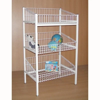 Buy 3 Tier Shelf Wire Basket Plush Toys Floor Metal Display (phy538 ...
