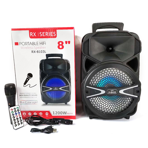 Buy 8inch Bluetooth Speaker Rx-8103l Portable Speaker With Bluetooth ...