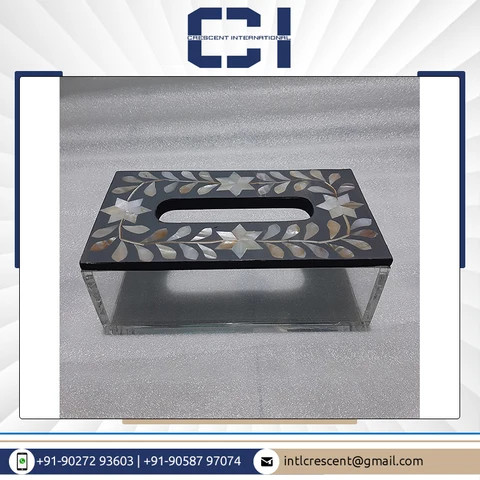 Buy Antique Look Restaurant Usage Bone Inlay Tissue Box And Handmade ...