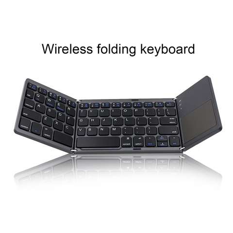 Buy Black Layout Foldable Bt Wireless Folding Bluetooth Keyboard Qwerty ...