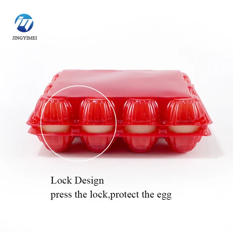 Buy China Supplier Egg Cartons Red Plastic 12 Holes Egg Box Plastic ...