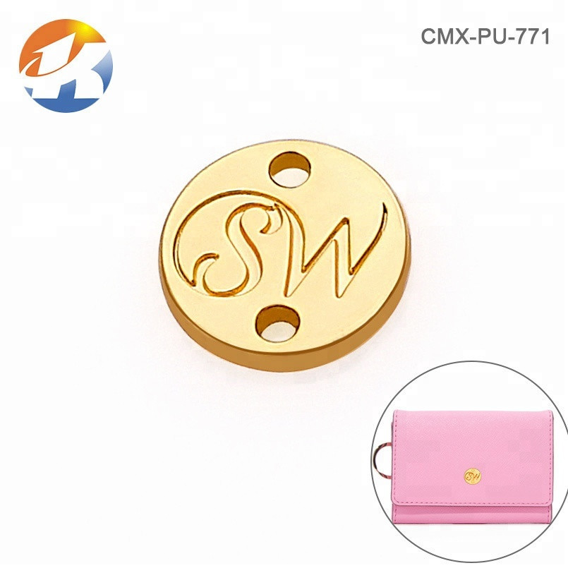 Buy Circle Shape Small Metal Tag Logo, Sewing Metal Clothing Logo Plate ...