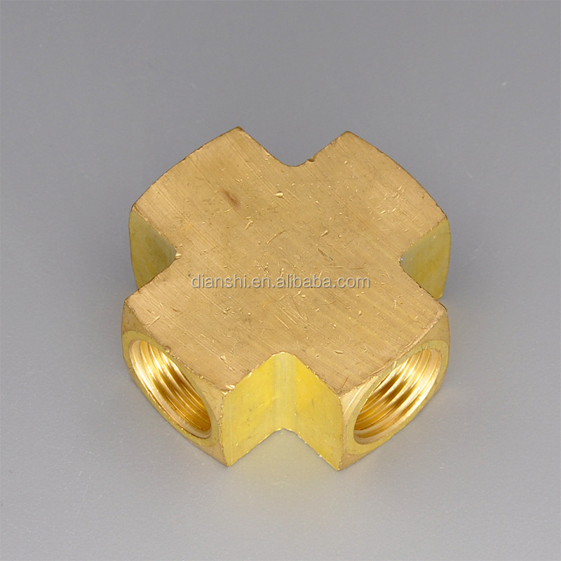 Buy Cnc Machine Forged Female Thread 4 Way Brass Cross Fitting from ...