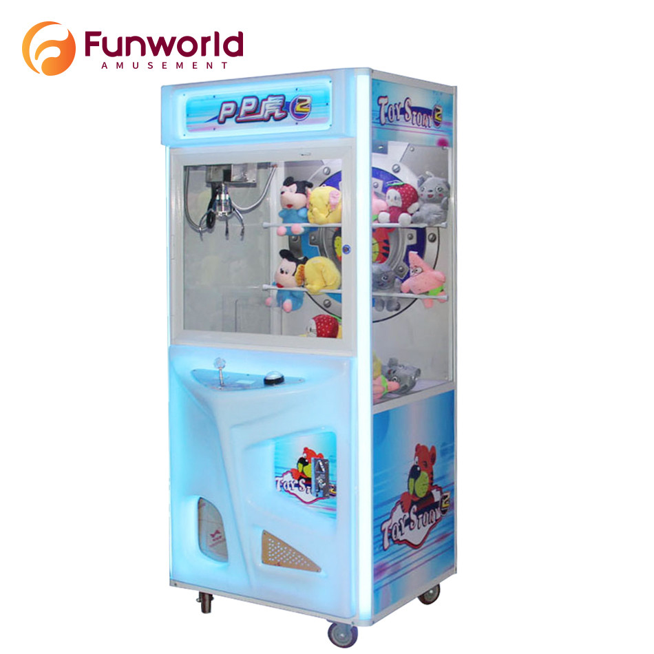 Buy Colorful Led Light Coin Operated Crane Toy Doll Machine Claw Toy ...