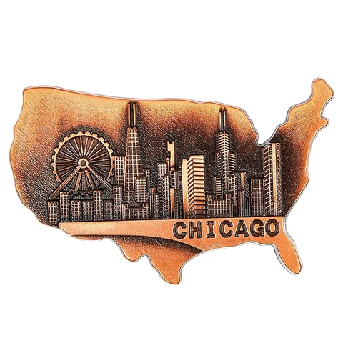 Buy Custom Fridge Magnet Metal Souvenir Fridge Magnet America Landmark ...