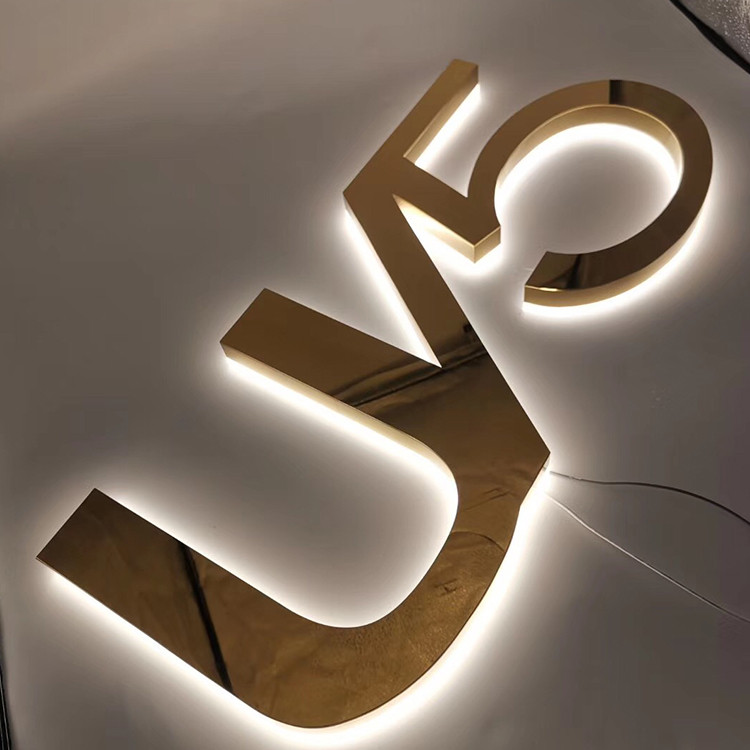 Buy Custom Logo Design Backlit 3d Illuminated Backlit Led Light Letter ...