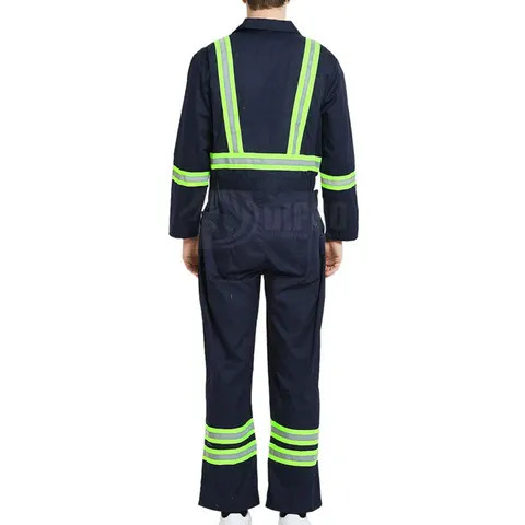 Buy Custom Pockets Safety Suit Reflective Taped Safety Solid Fabric ...
