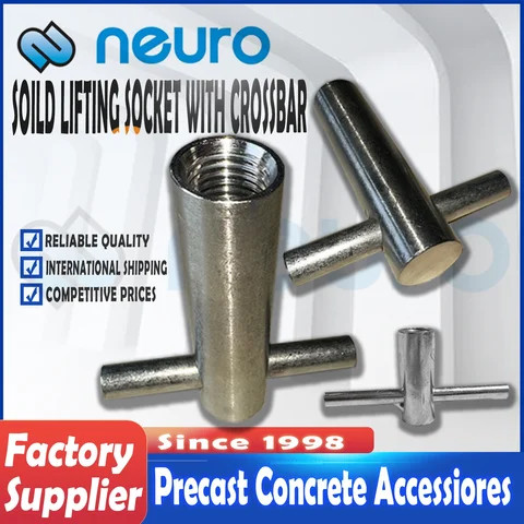 Buy Customized Size Embedded Anchor Solid Lifting Socket With Cross Bar ...