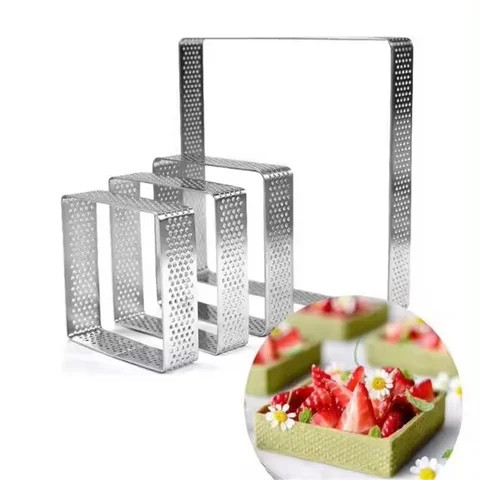 Buy Different Shape Round Perforated Tart Ring 304 Stainless Steel ...