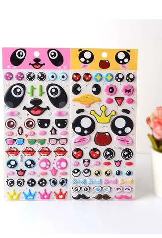 Buy Diy Cartoon Puffy Stickers Kawaii 3d Stickers Pack For Decoration ...