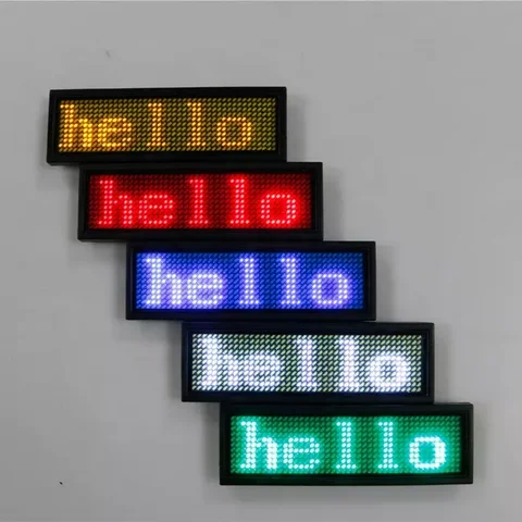 Buy Flashing Led Name Badge App Control Led Name Plate Price Tag ...
