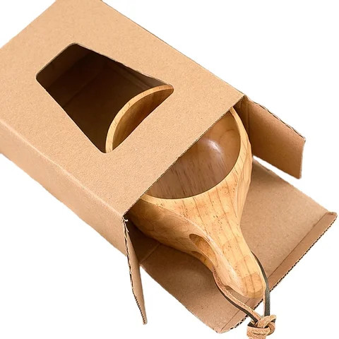 Buy Handmade Natural Rubber Wood Cups Camping Coffee,tea,milk Cup Water ...