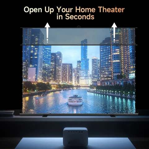 High Purchase 92" 4k Alr Pull Up Projector Screen 16:9 Movie Theater ...