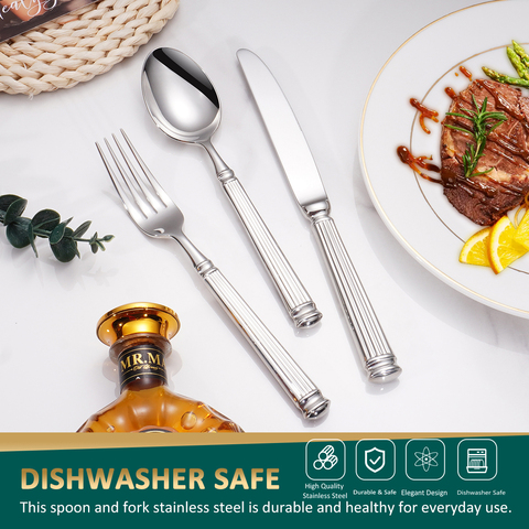 Buy High Quality Hotel Bulk Silverware Fork Knife Spoon Premium Silver ...