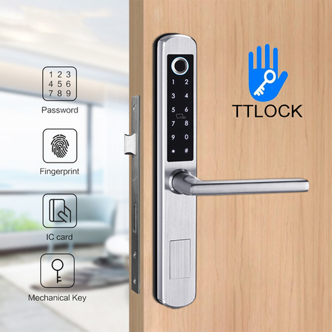 Buy Hot Narrow Smart Door Lock Sliding Gate Digital Fingerprint Door ...