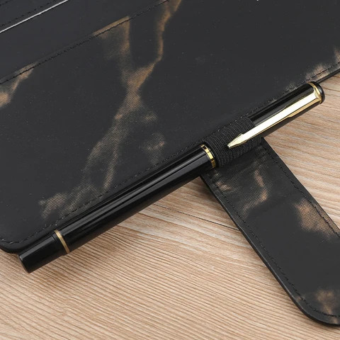 Buy Hot Selling A5 A6 Binder Hand Ledger Marble Notebook Leather Pu ...
