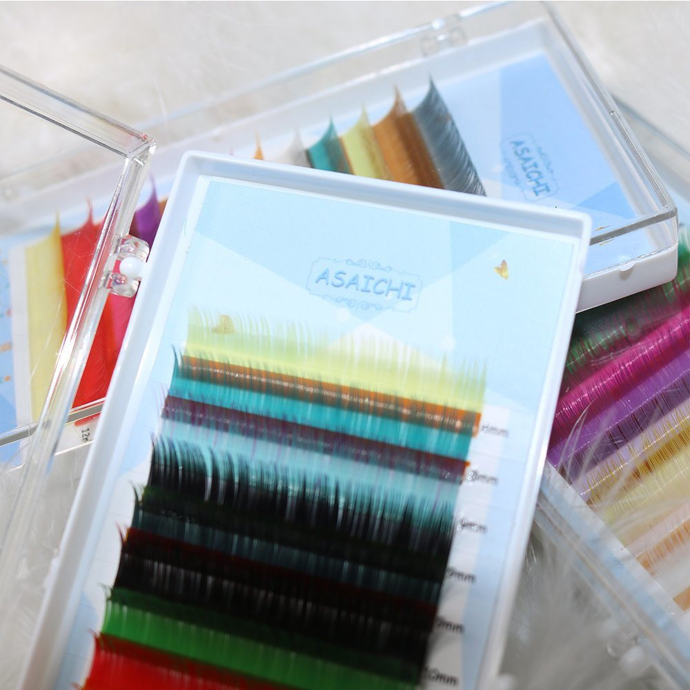 Buy Indonisia Lashes 12 Lines /16 Rows /20 Lines Korean Silk Colorful ...