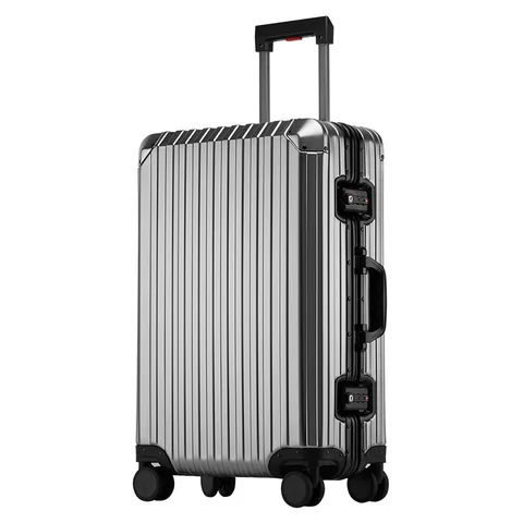 Buy Luxury Lite Box Aluminum Shell Carry On Luggage With Hard Shell ...