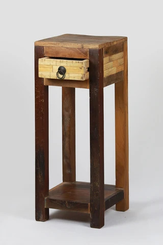 Buy Modern Rustic Indian Nightstand Handcrafted Solid Mango Wood Drawer ...