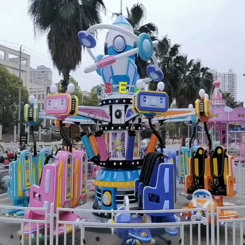 Buy Outdoor Amusement Park Jumping Rides Kids Flying Chair Super Wings ...