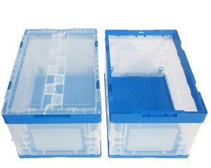Buy Plastic Collapsible Folding Crate/transparent Plastic Moving Boxes ...