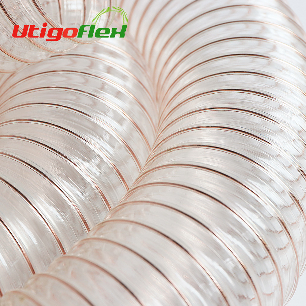 Buy Polyurethane Flex Ducting Hose With Copper Coated Steel Wire Helix ...