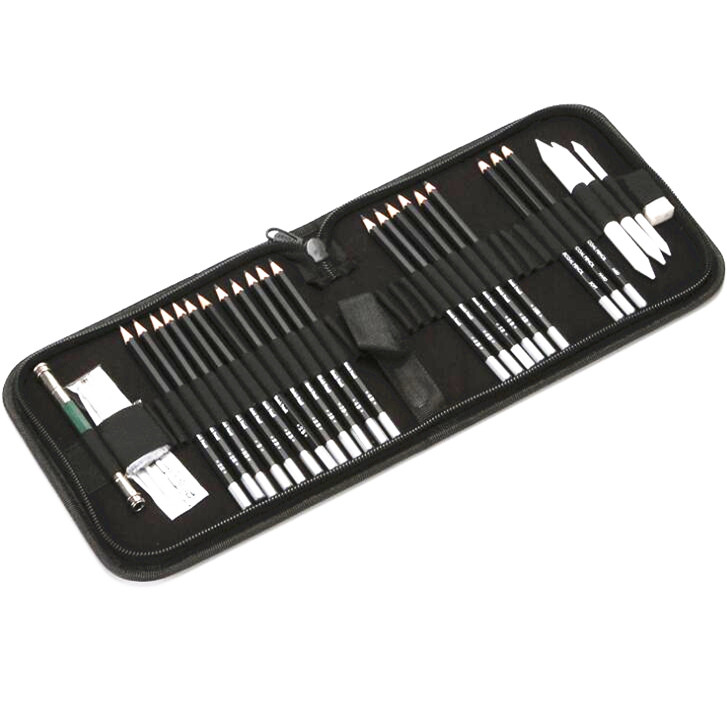 Buy Professional Sketching Drawing Art Tool Kit With Graphite Charcoal ...