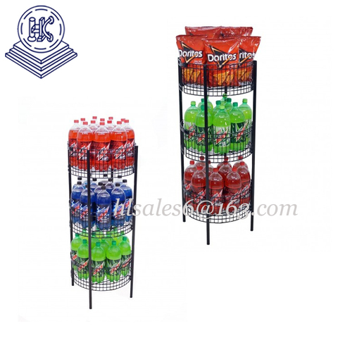 Buy Retail Merchandise Promotion Metal Wire Basket Circular Dump Bin ...