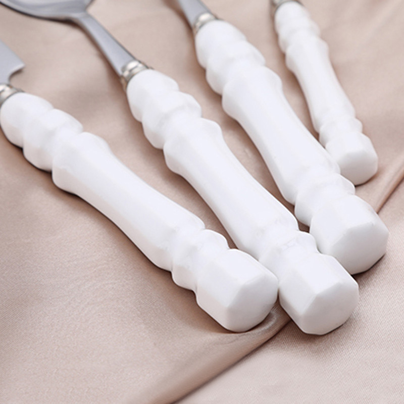 Buy Roman Ceramic Handle Cutlery Set Stainless Steel Cutlery Flatware ...
