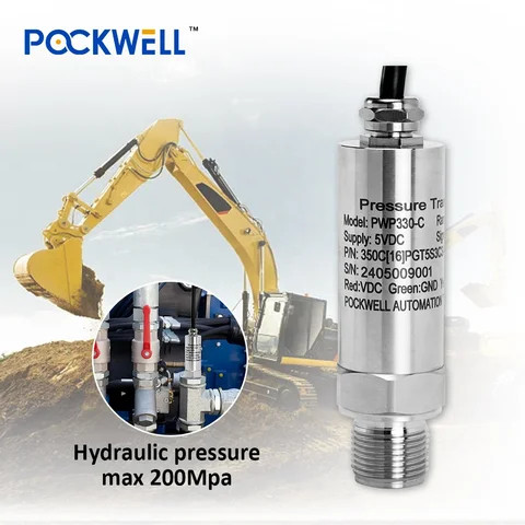 Buy Sputtering Thin Film Pressure Transmitter 0.5-4.5v Hydraulic Crane ...