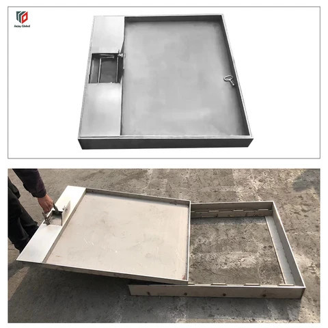 Buy Stainless Steel Sliding Manhole Cover Recessed Type Access Cover ...