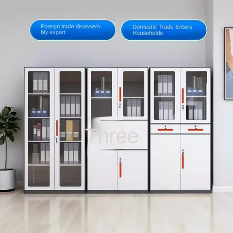 Buy Steel Color Narrow Edge Iron Office Storage Cabinet Disassembly ...