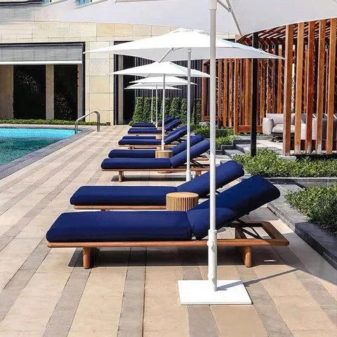 Buy Teak Outdoor Solid Wood Desk Chair Leisure Courtyard Outdoor ...