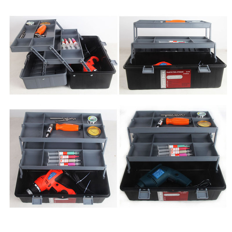 Buy Thick Plastic Three-layer Folding Toolbox Multifunctional Household ...
