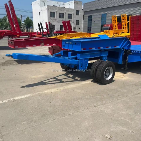 Buy Tow Coupling Turntable 2 Axle Low Flat Full Trailer With Tow Bar ...
