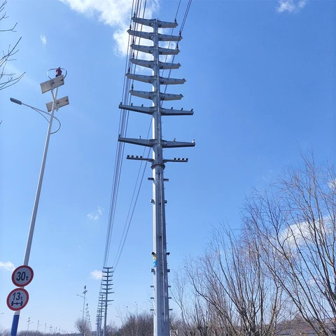 Buy Tubular Pole Octagonal Steel Hot Dip Galvanized 10m 20m 30m ...