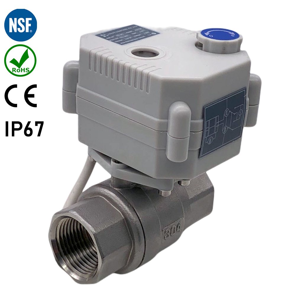 Buy Stainless Steel Brass Motorized Flow Control Valve 12v Electric ...