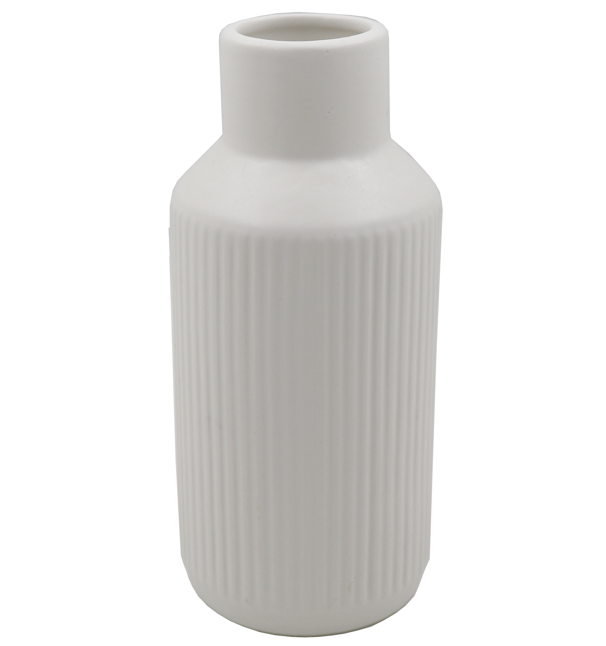 Buy Simple Flower Vase, Matte Frosted Ceramic Cylindrical Vase, Gift ...