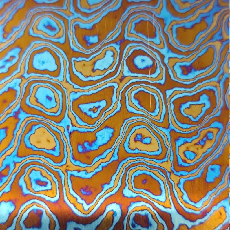 Buy Titanium Damascus For Edc And Knives Flat Plate 2mm-10mm Thickness ...