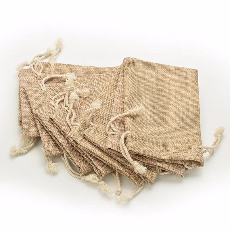 Buy Printed Small Burlap Drawstring Jute Bag from Flymax exim, India ...