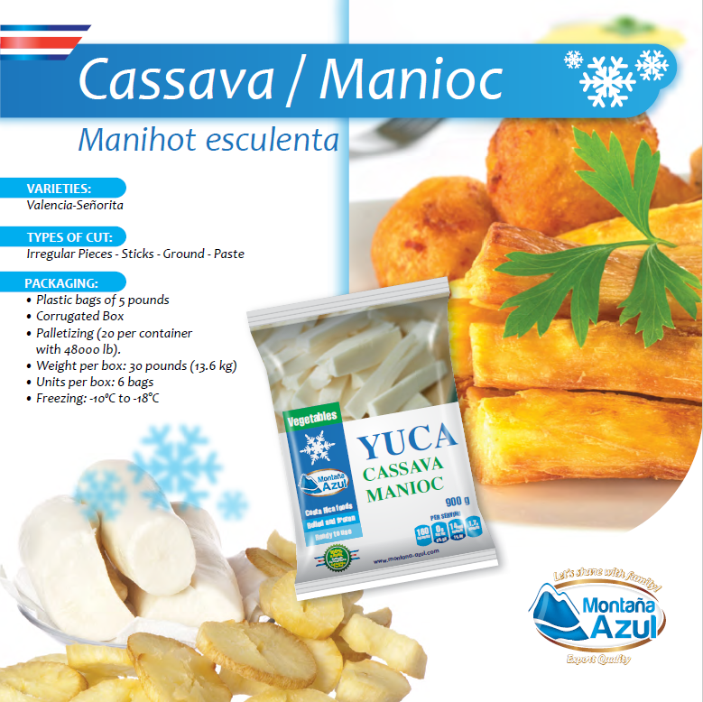 Buy Frozen Yucca Cassava from S&SSA, Costa Rica | Tradewheel.com