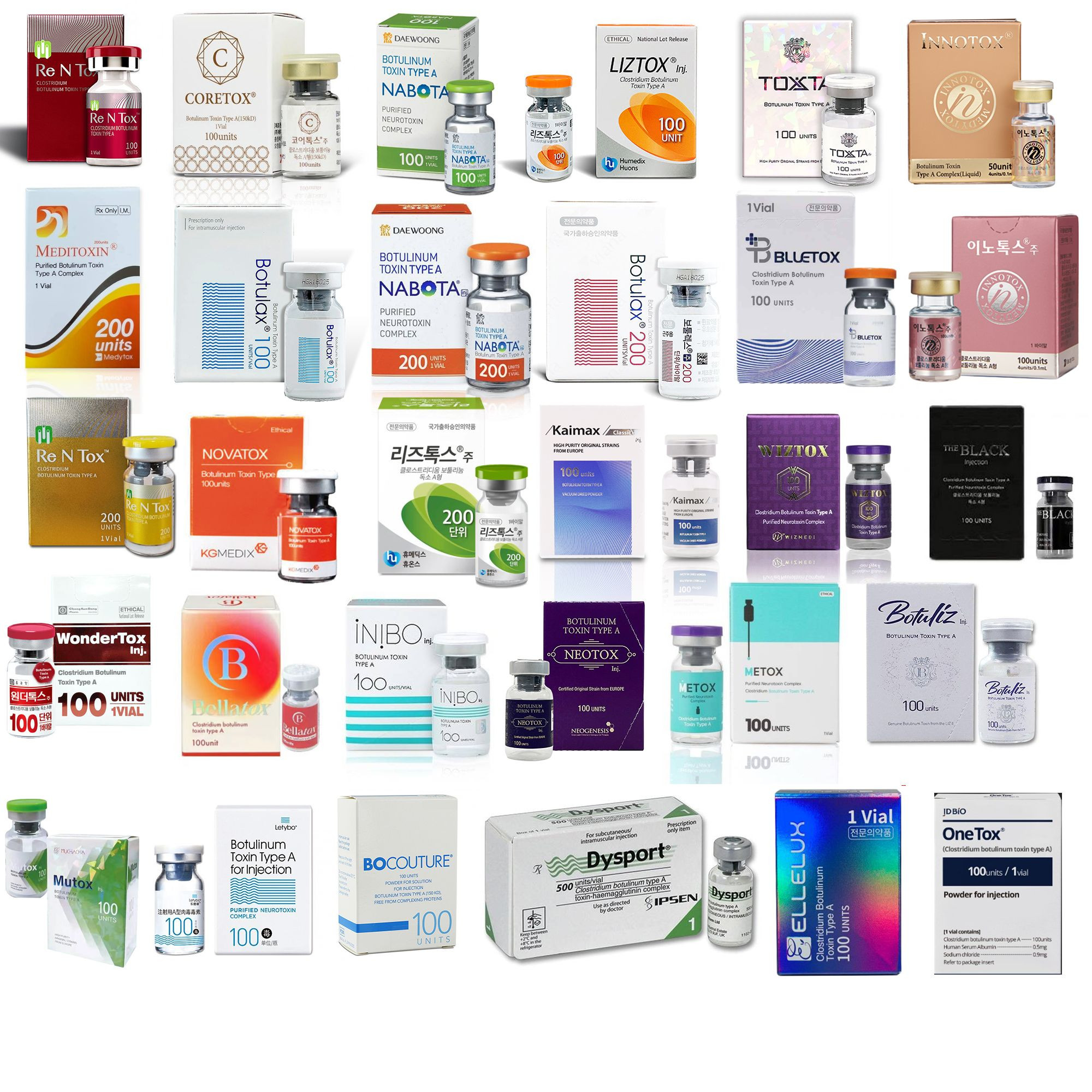 Buy Korean Botulinum Toxin Innotox Nabota Meditoxin Botulax Dysport ...