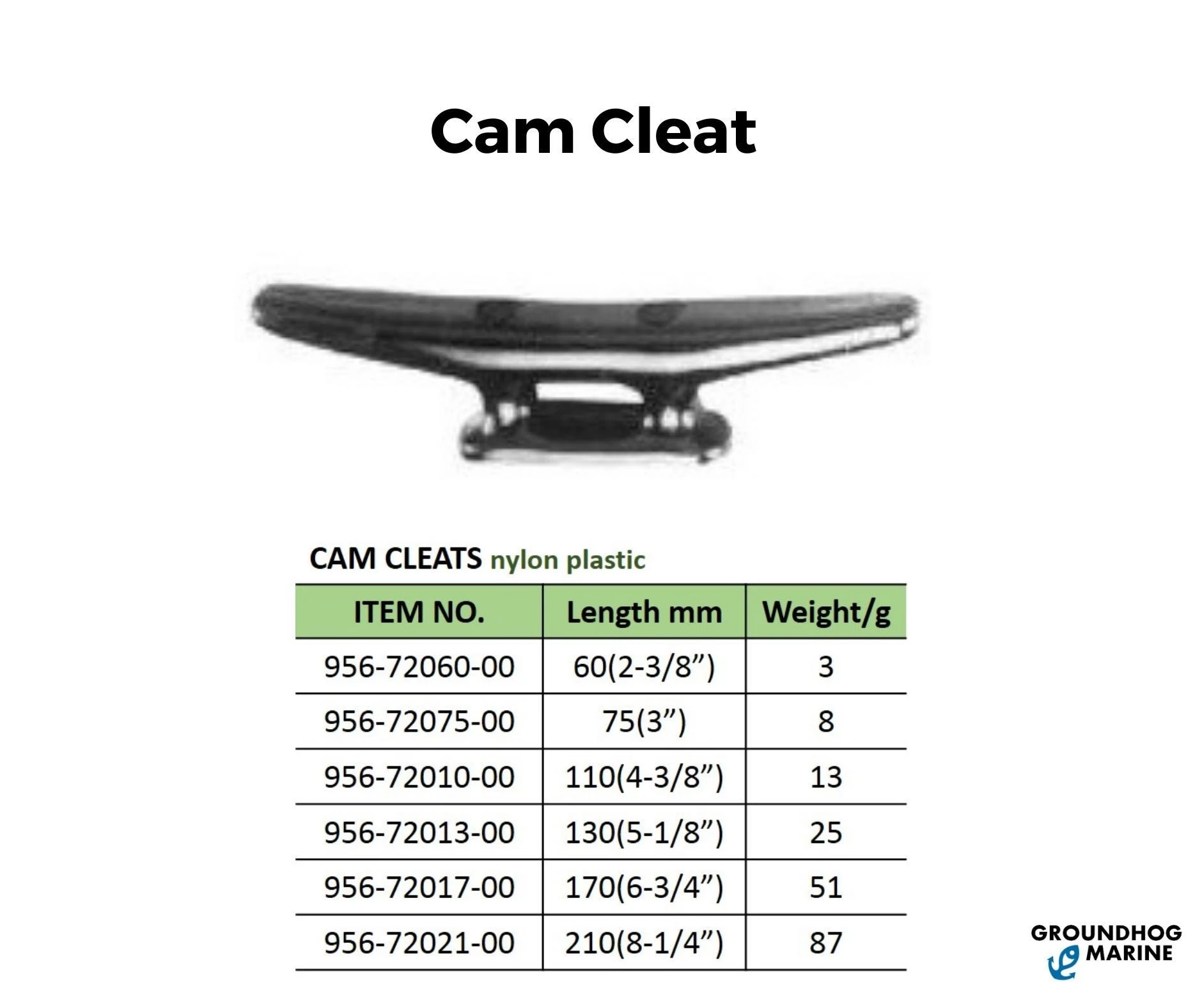 Buy Cam Cleat from GROUNDHOG MARINE INDUSTRIAL CO.,LTD, Taiwan ...