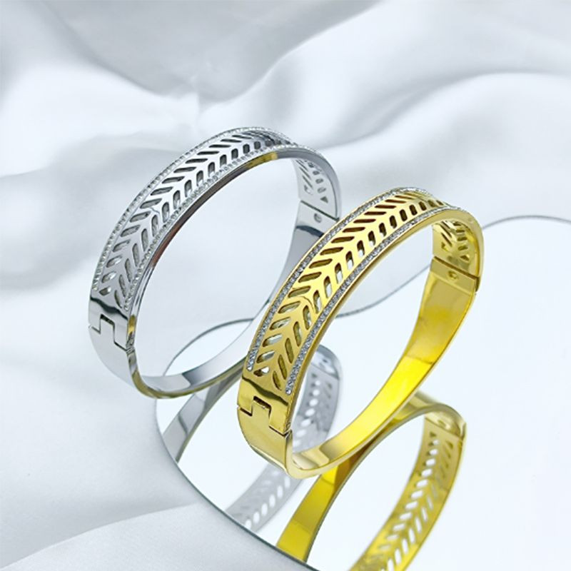 Buy Fishbone Pattern Diamond Bracelet from Dongguan Jinrong Jewelry Co ...