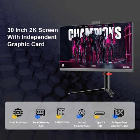 Buy 30" 2k Screen Gaming Computer Core I3 I5 I7 With Discreted Gpu ...
